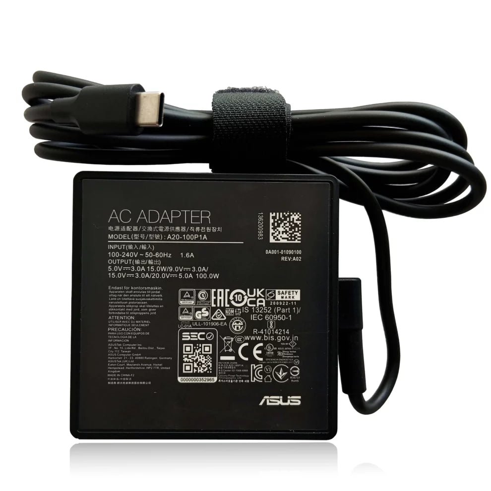 Buy OEM Asus 100W USB-C Charger for ASUS ROG: A20-100P1A Laptop AC Adapter Compatible with ASUS ...