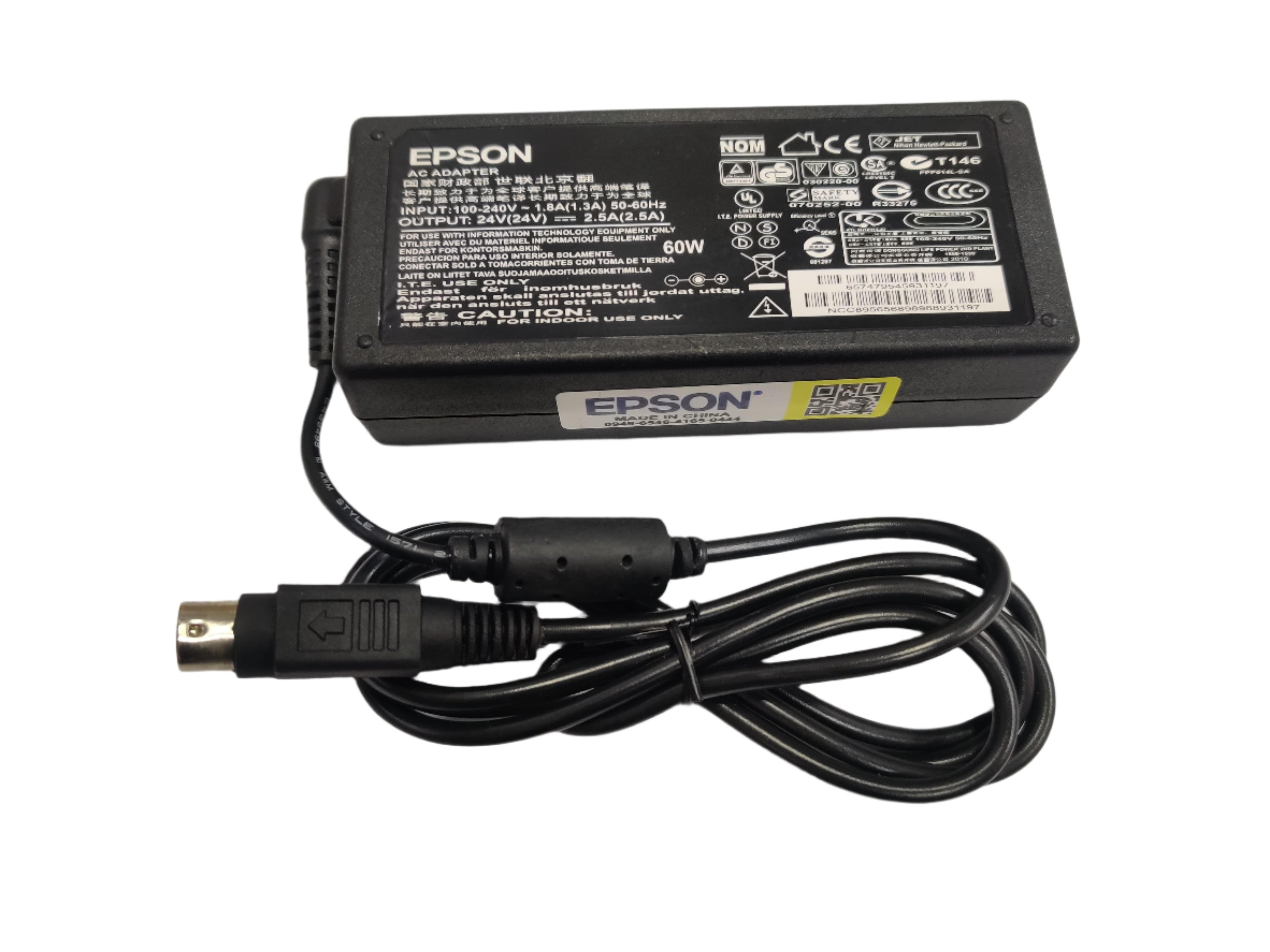 Buy (Refurbished) Epson 24V 2.5A 3 Pin Adapter for Thermal Receipt ...