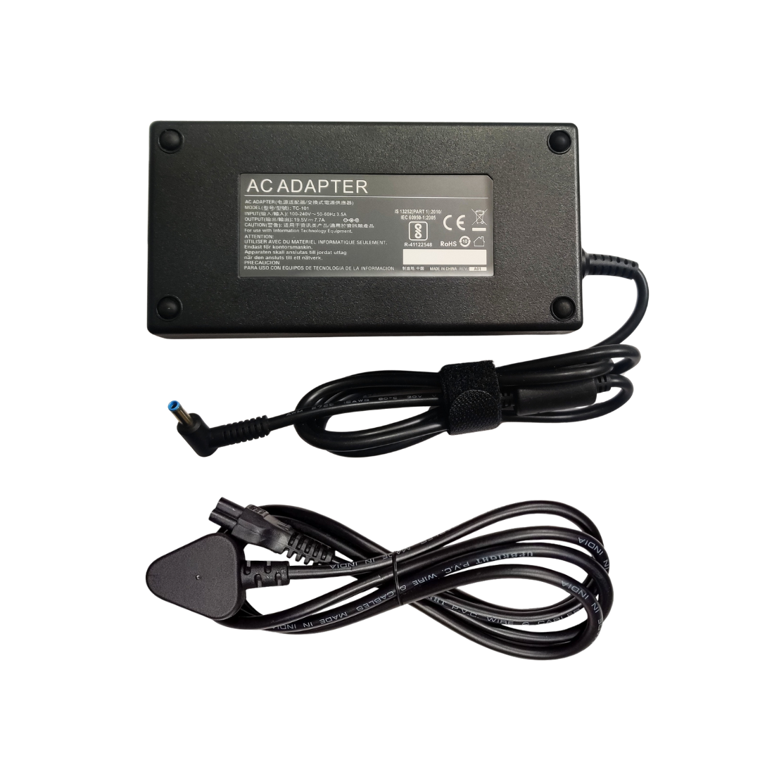 Buy HP 150W Smart 4.5mm AC Adapter with Blue Pin - Power Cord Included ...